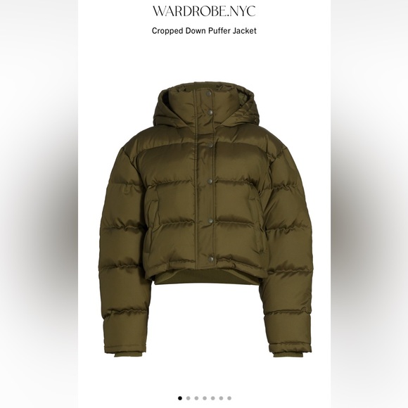 WARDROBE.NYC | Jackets & Coats | Wardrobe Nyc Green Cropped Down Puffer ...
